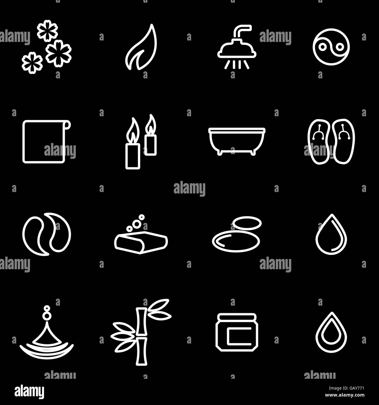 Skin icon outline vector Black and White Stock Photos & Images - Alamy
