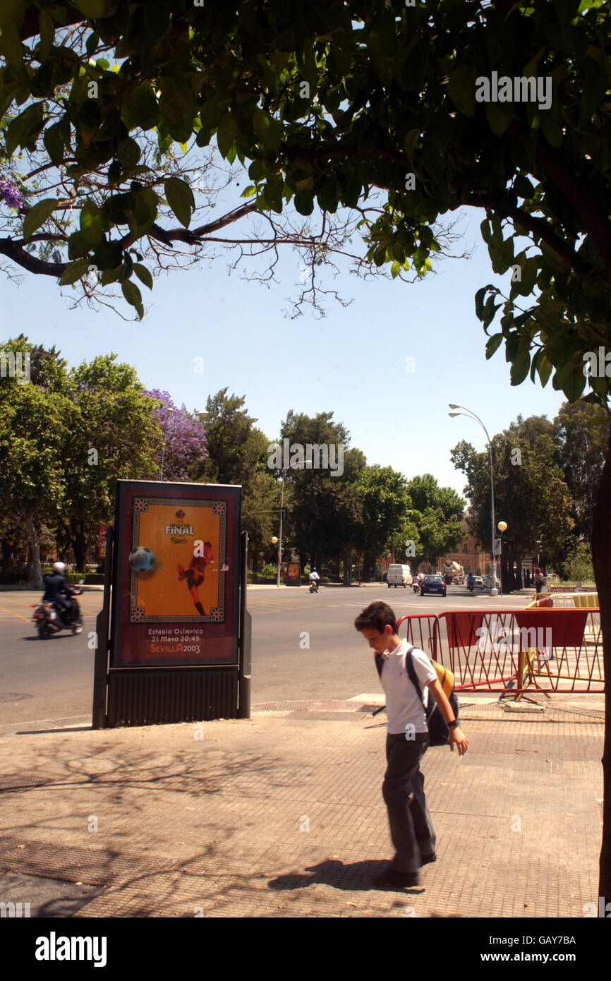 Soccer - UEFA Cup Final - Celtic v FC Porto. FC Porto fans take in the ...