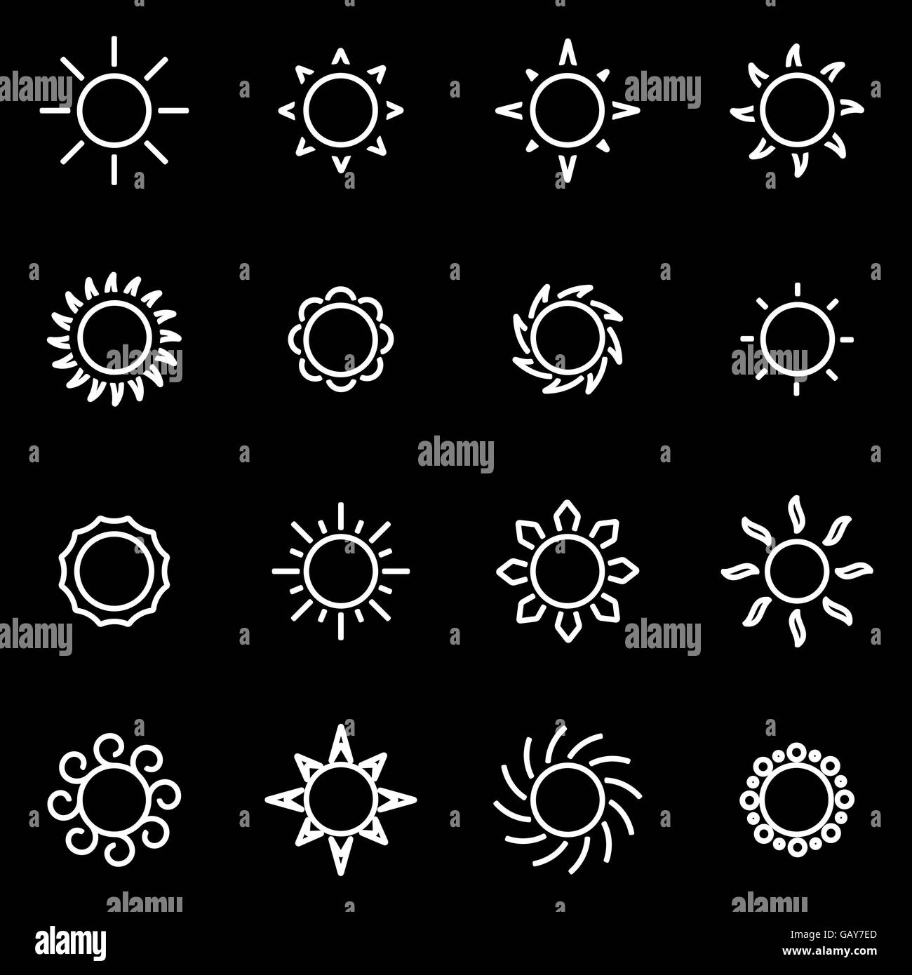 Set bright line art Black and White Stock Photos & Images - Alamy