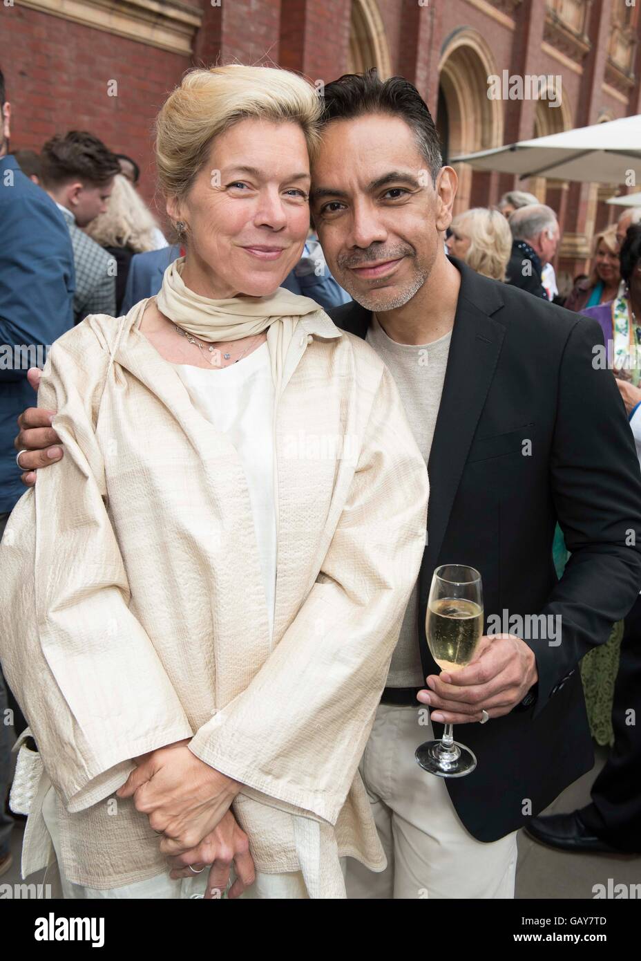 David Bedella and guest attend the Olivier Award Nominees/Winners party ...