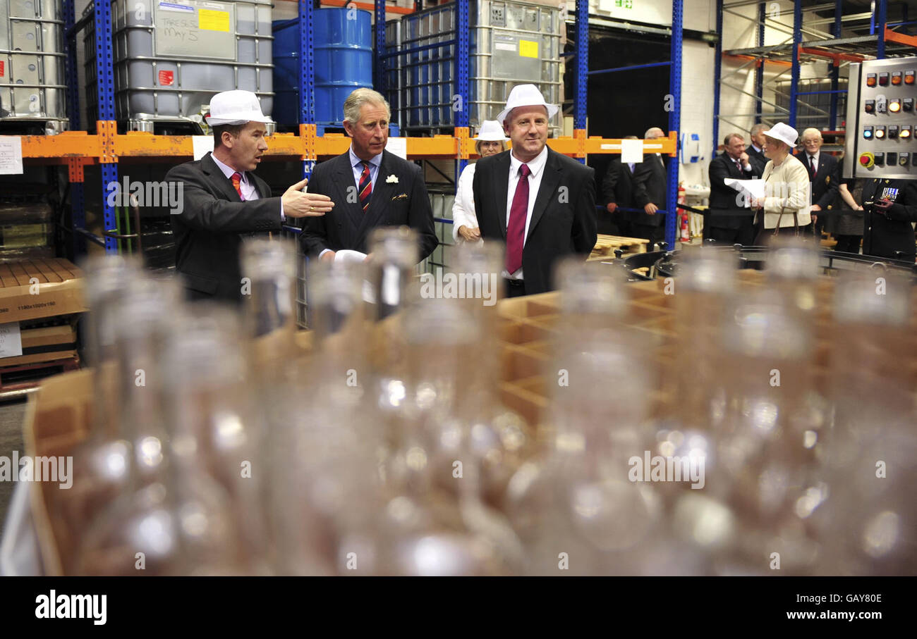 (left to right) Production Director Neil Quigley shows The Prince of ...