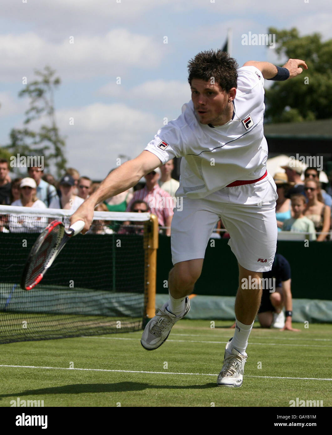 Great Britain's Joshua Goodall in his doubles match with Neil Bamford ...
