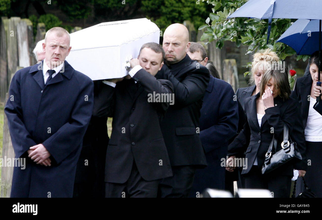 The funeral of Amy and Owen Philcox at All Saints Church in Daresbury ...