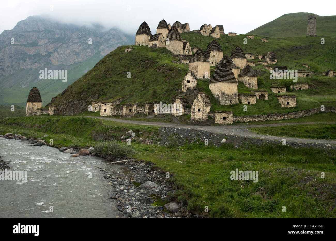 City of the dead. Dargavs.North Ossetia. Russia Stock Photo - Alamy
