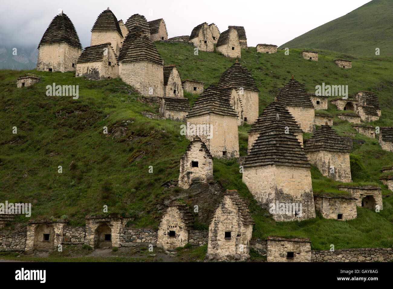 City of the dead. Dargavs.North Ossetia. Russia Stock Photo - Alamy