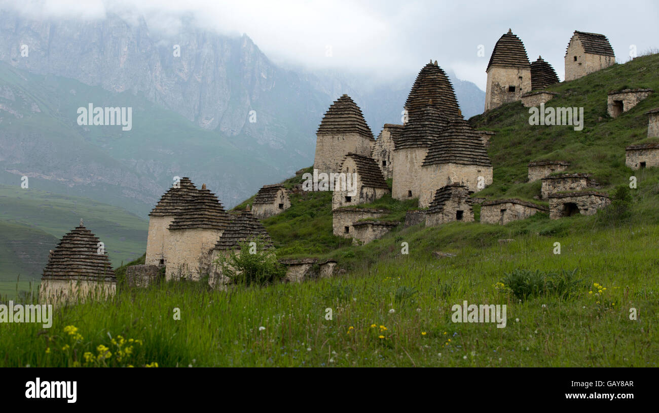 City of the dead. Dargavs.North Ossetia. Russia Stock Photo - Alamy