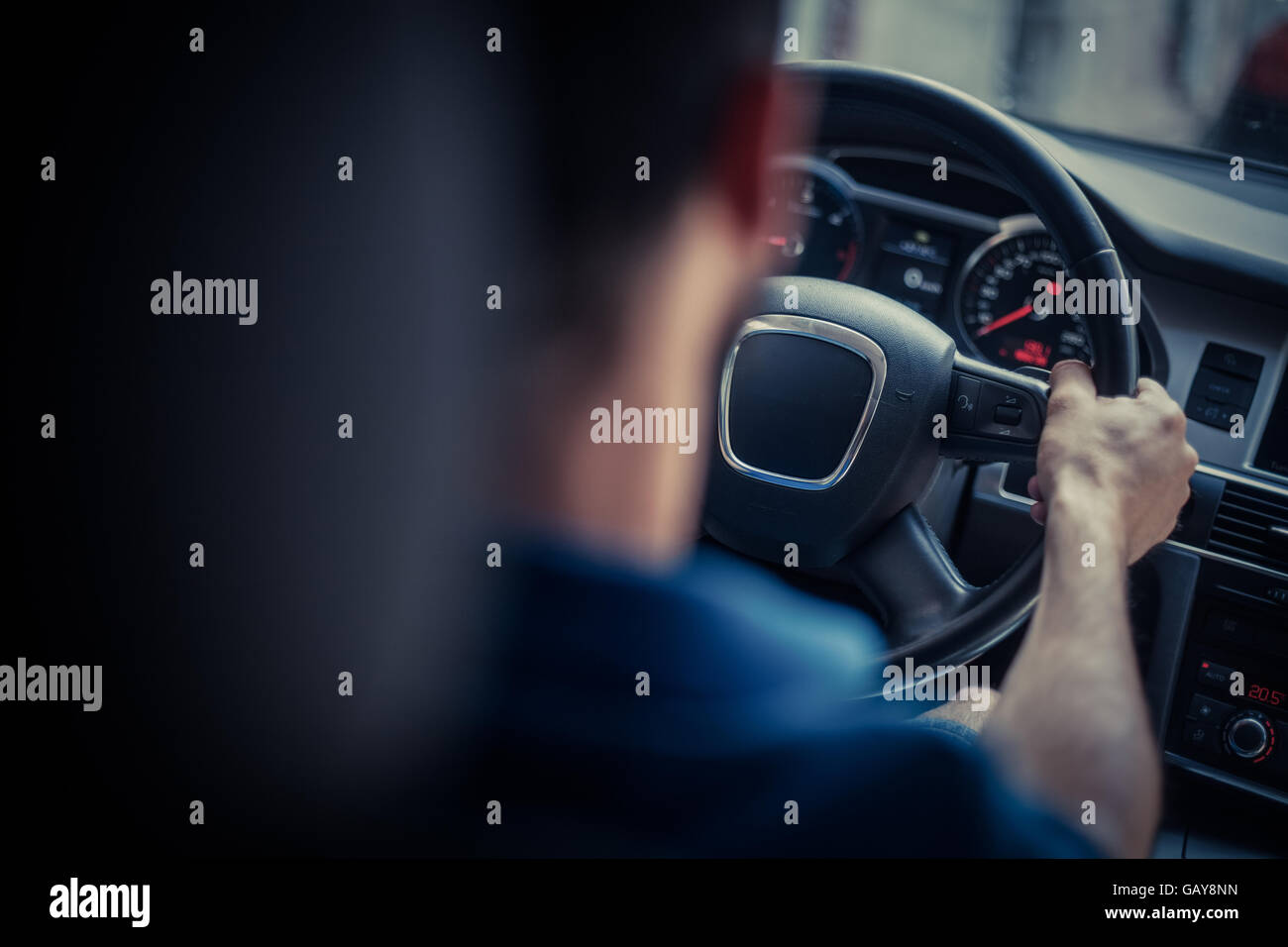 Close up man holding steering hi-res stock photography and images - Alamy