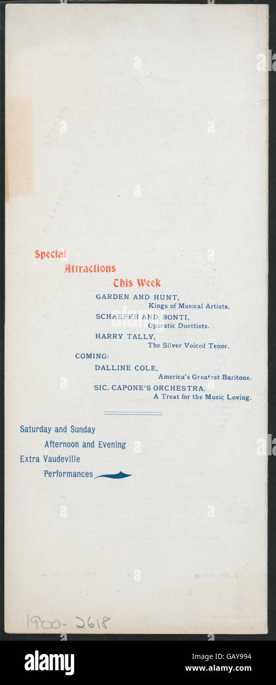 A daily menu served at the German Restaurant & Buffet located at 137 E ...