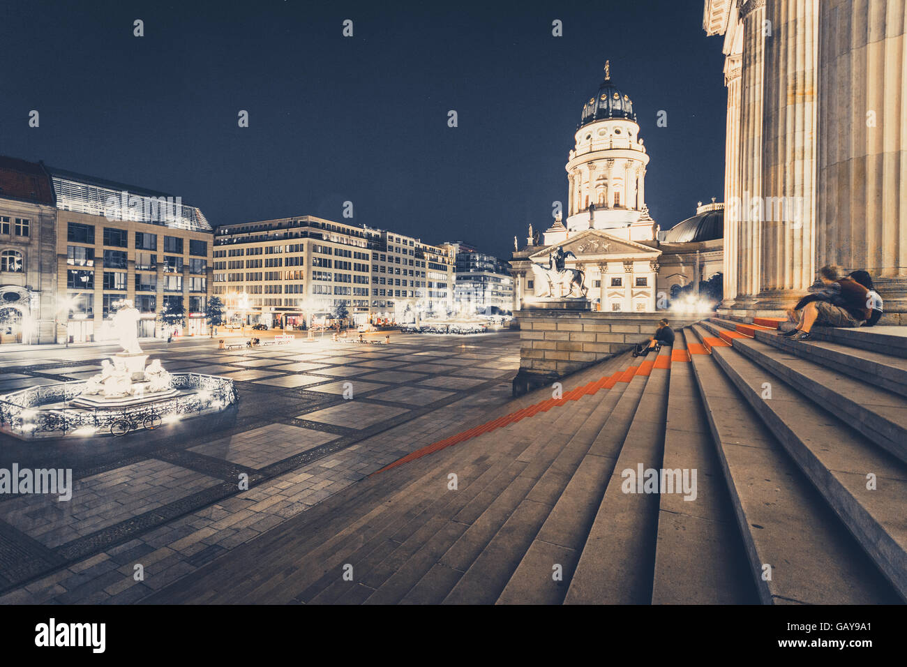 The Gendarmenmarkt at night in Berlin, Germany Stock Photo - Alamy