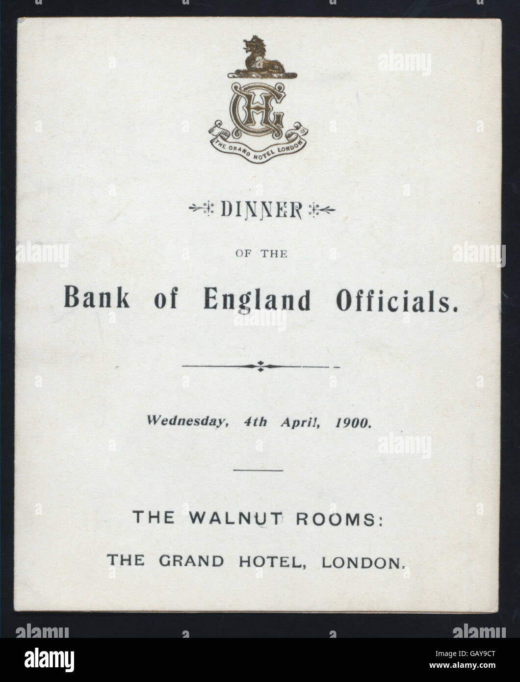 A formal dinner held by the Bank of England officials at The Walnut ...