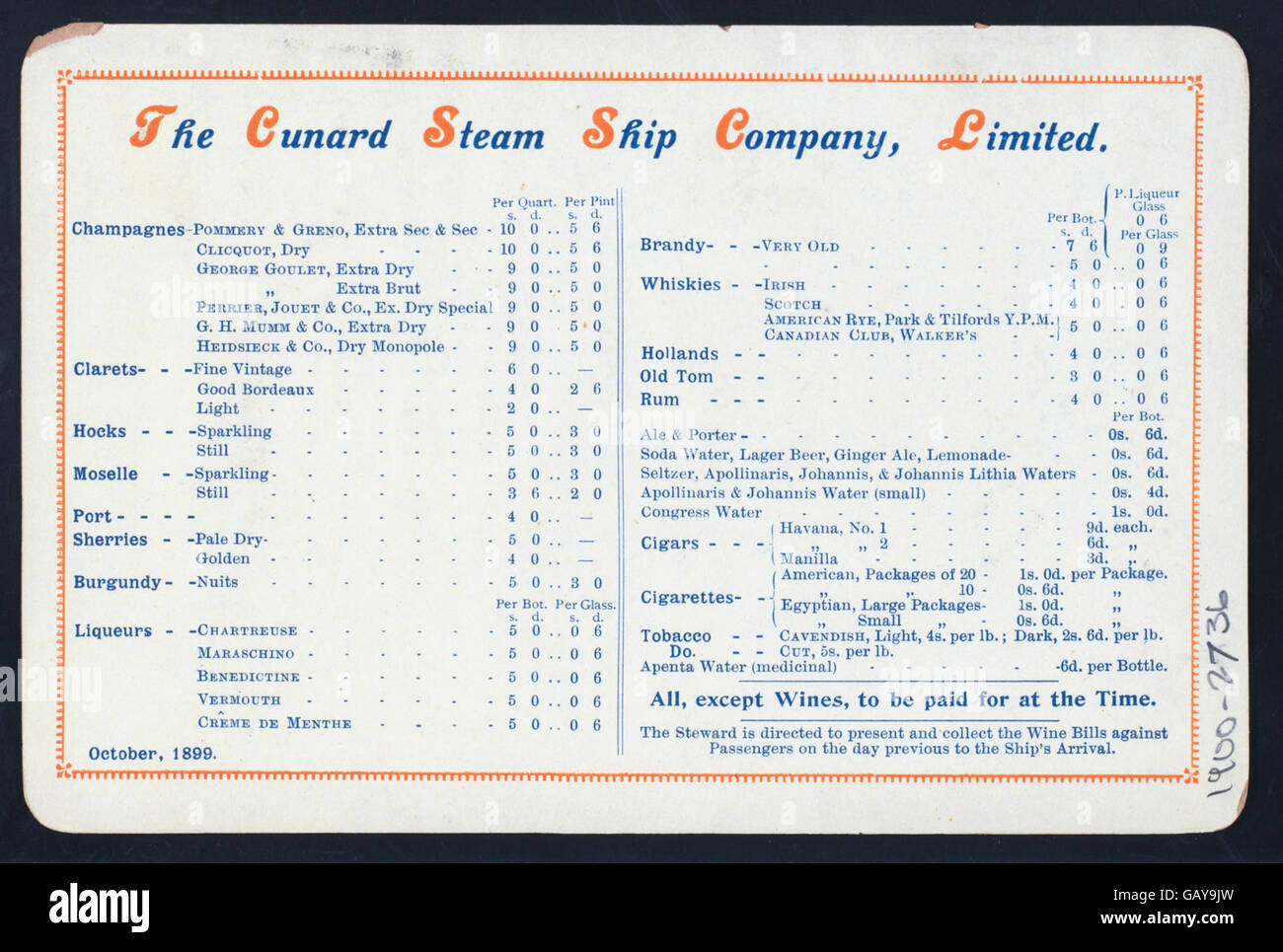 The luncheon was held aboard the R.M.S. Lucania, a Cunard Line ship ...