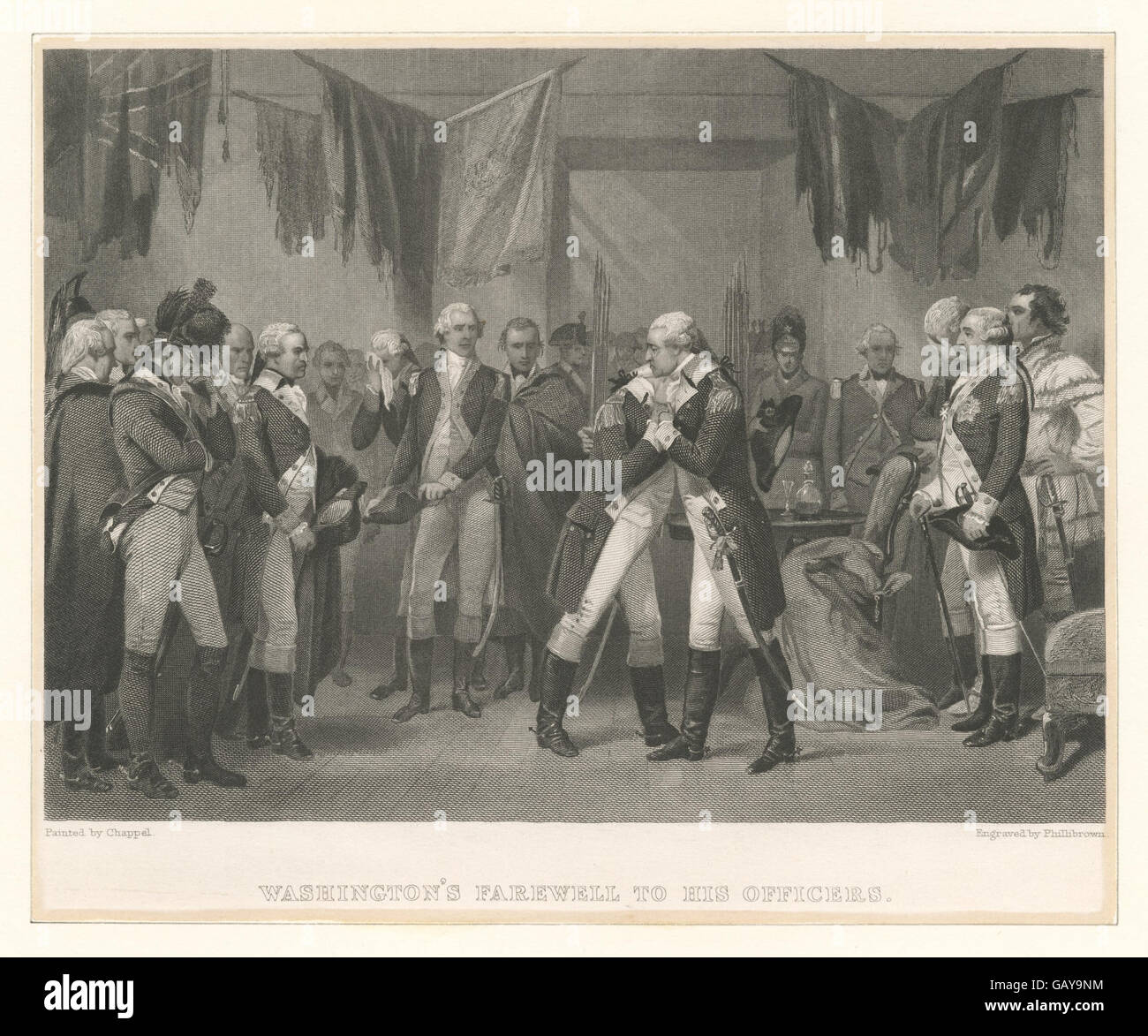 George washingtons farewell to his officers hi-res stock photography ...