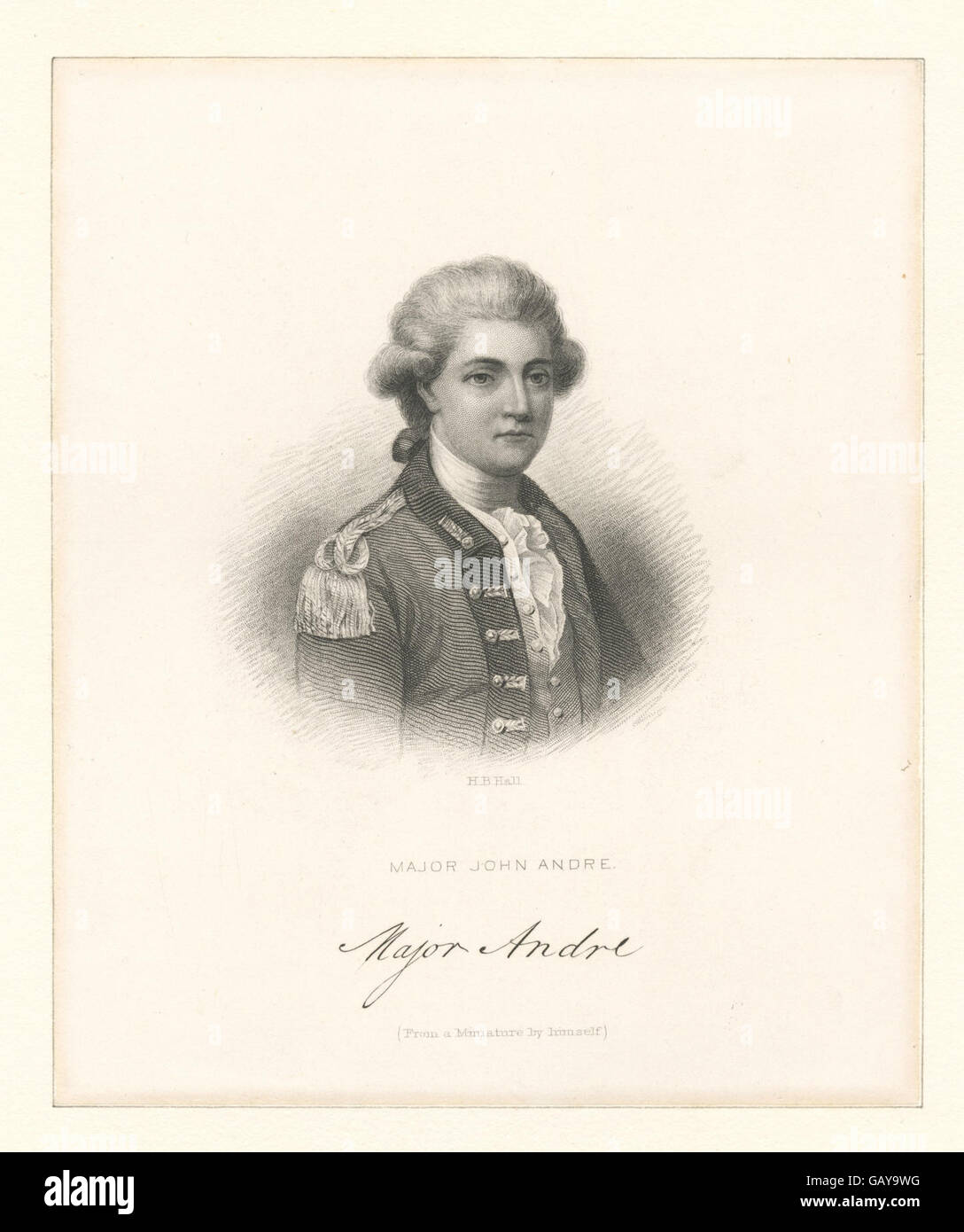 A historical figure, Major John Andre, known for his role during the ...