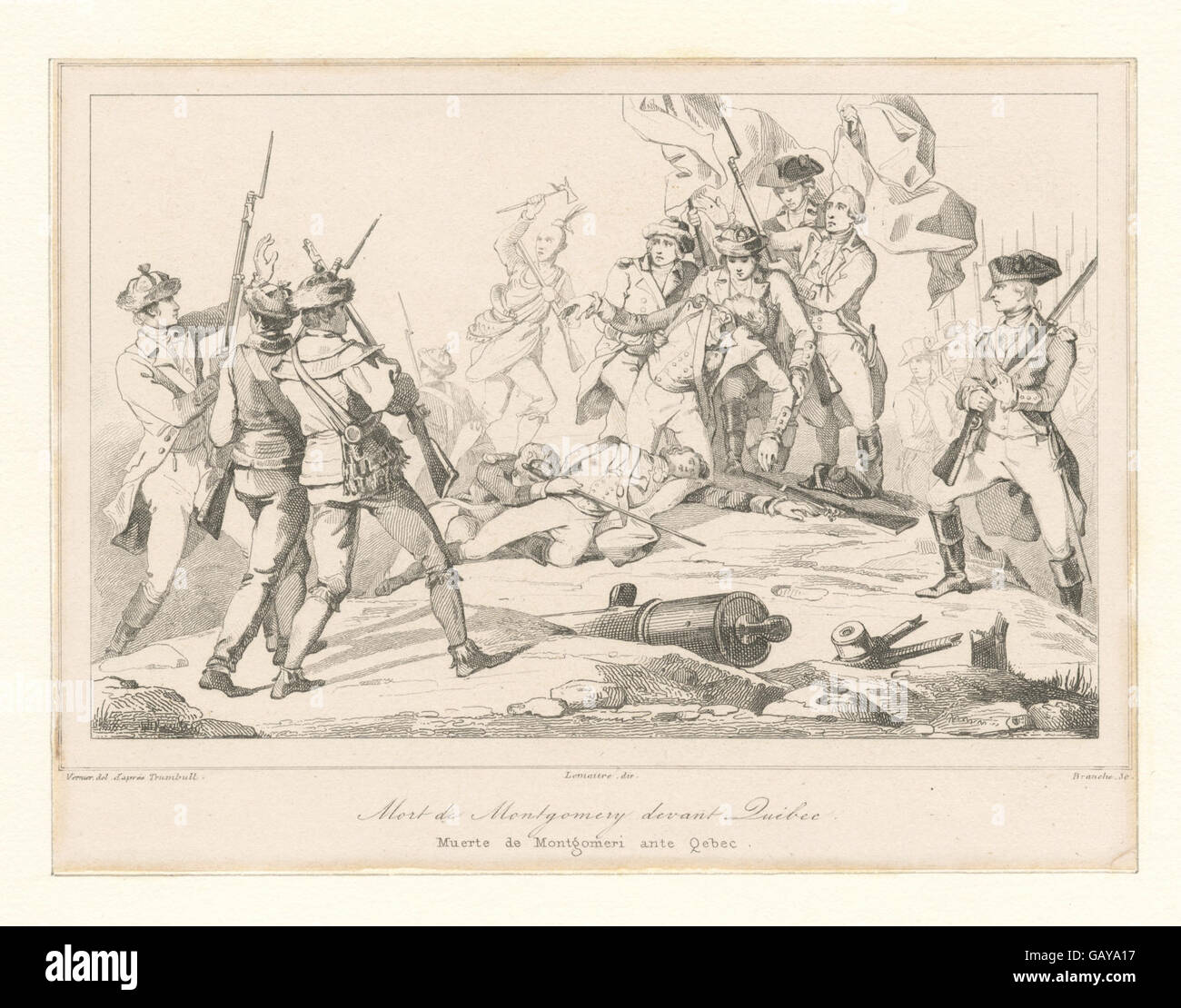 'Morte de Montgomery devant Quebec' refers to the death of General ...