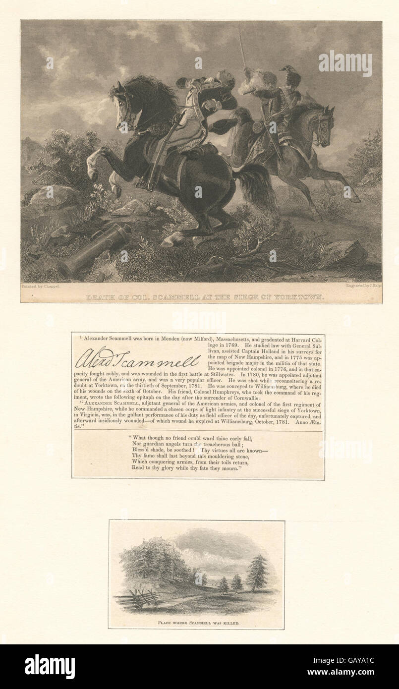 Colonel Scammell's death occurred during the Siege of Yorktown, a ...