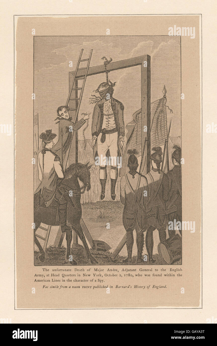 A tragic historical event, the death of Major John André, a British ...