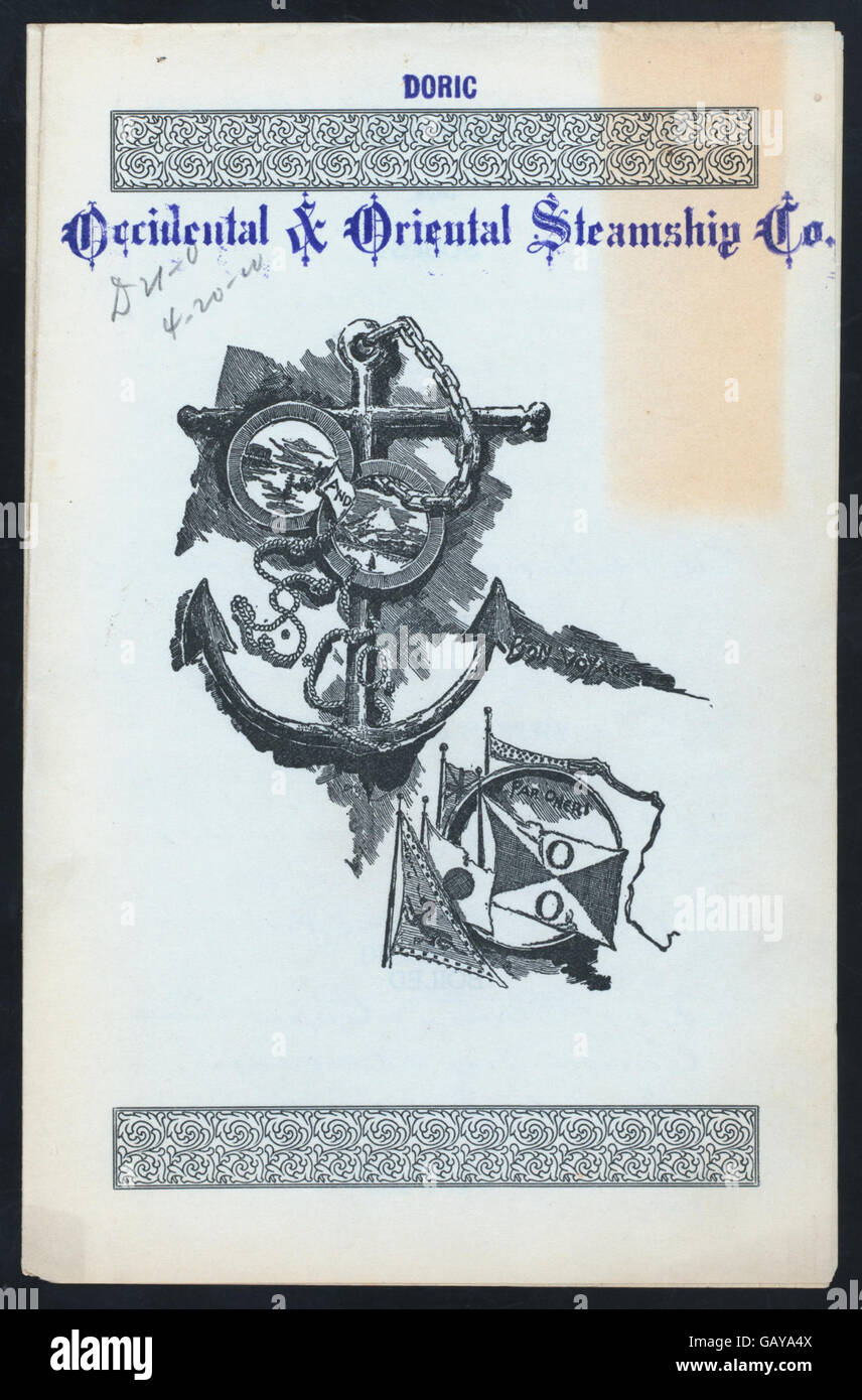 This image depicts a dinner event aboard the S.S. Doric, a ship ...