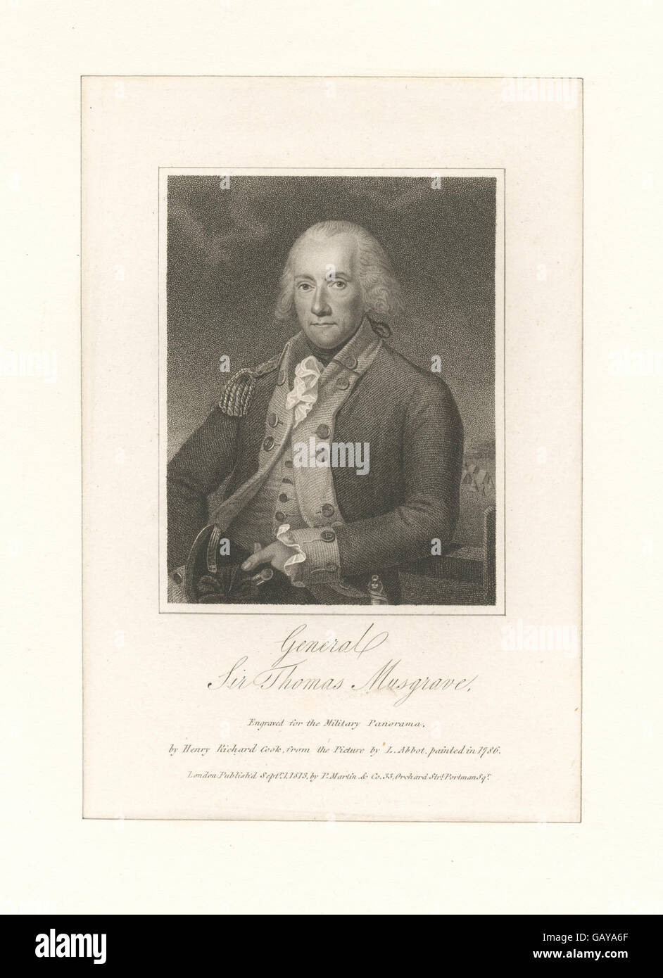 General Sir Thomas Musgrave was a British Army officer, potentially ...