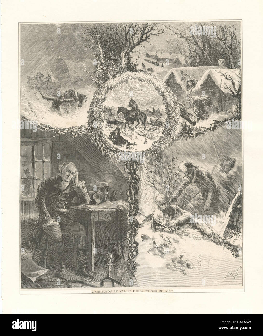 The title refers to George Washington's winter encampment at Valley ...