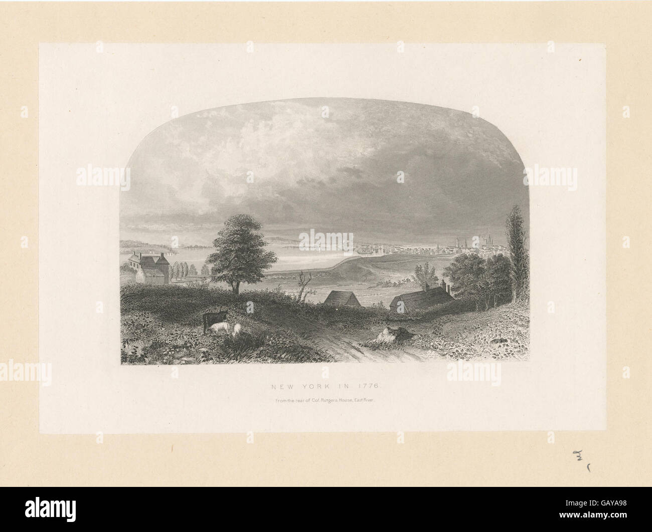 An historical view of New York in 1776, taken from the rear of Colonel ...