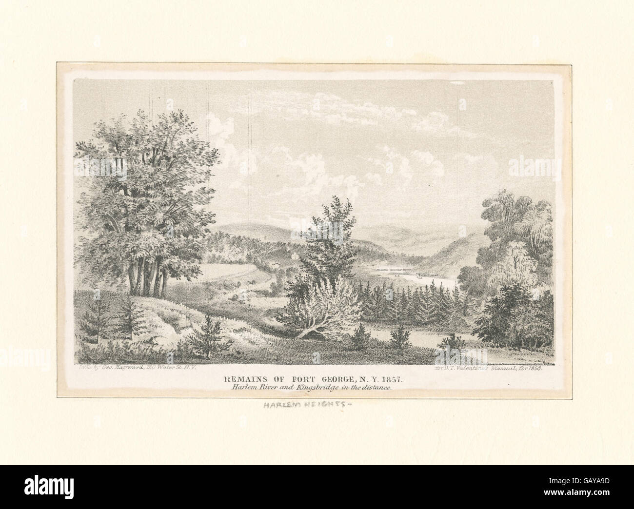 The remains of Fort George, New York, photographed in 1857. The image ...