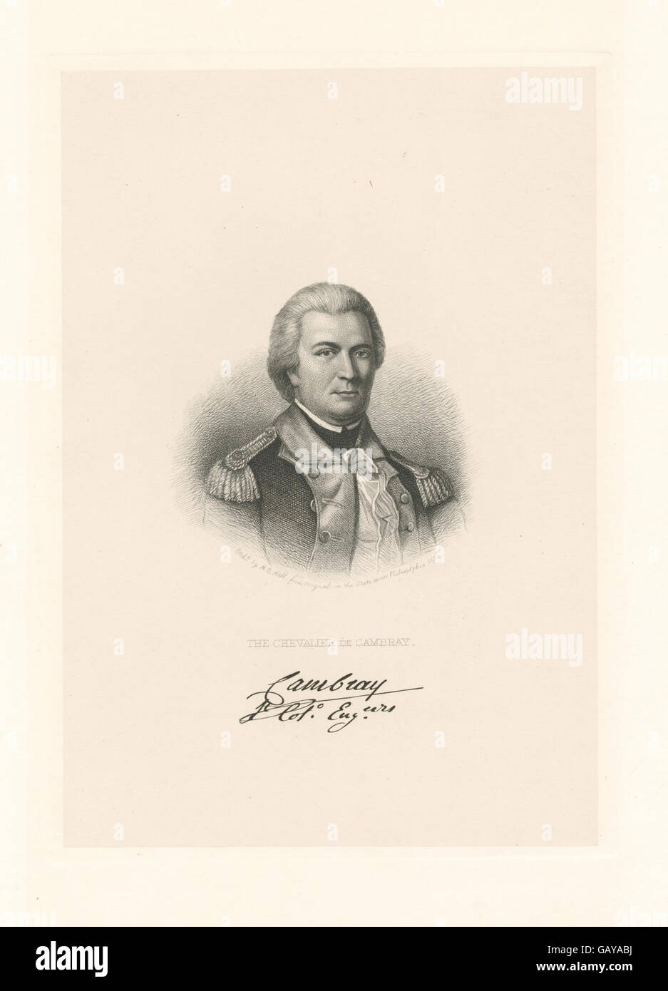 A historical or cultural figure, the Chevalier de Cambray, possibly ...