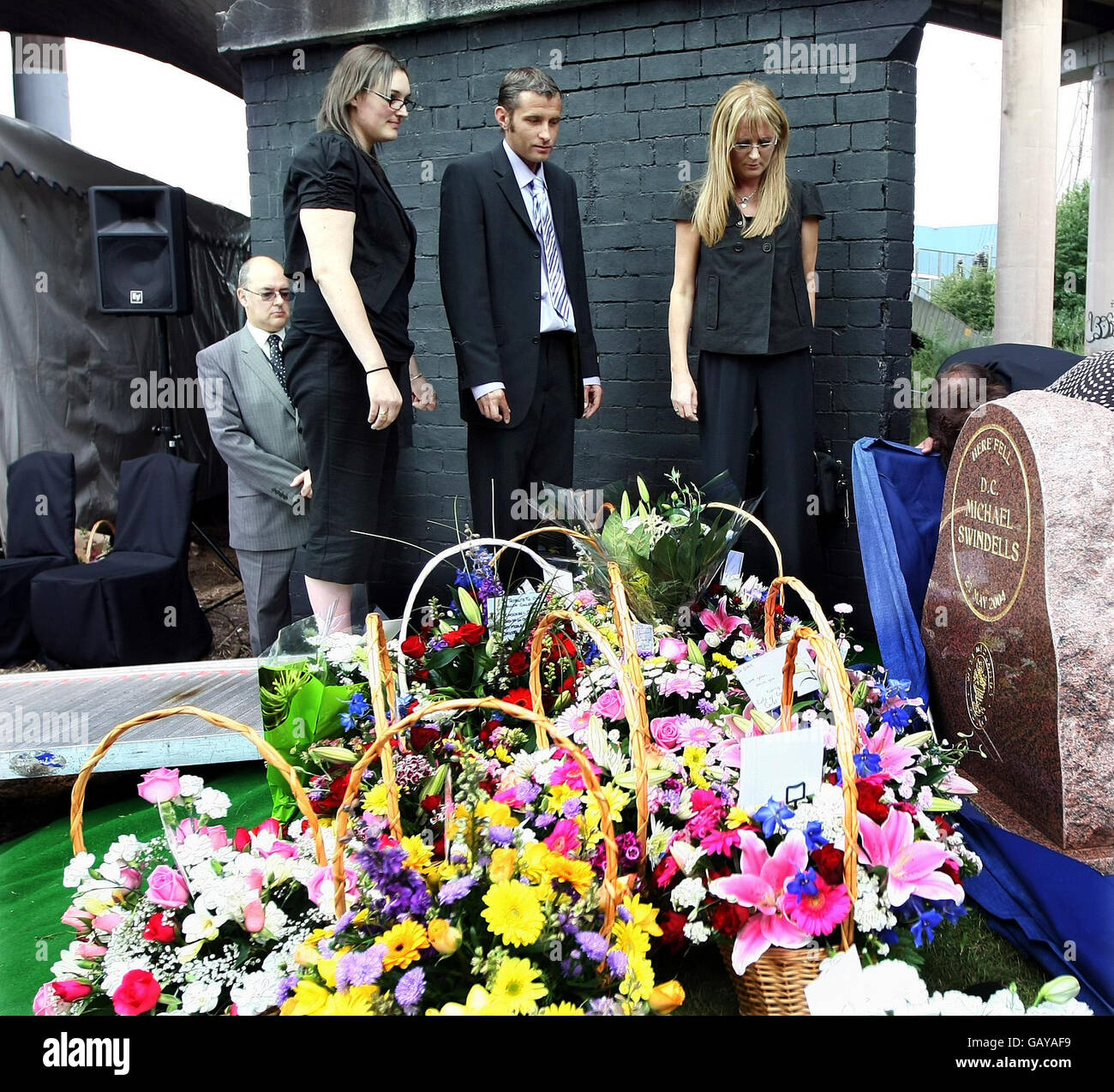 Michael Swindells Memorial Unveiled High Resolution Stock Photography ...