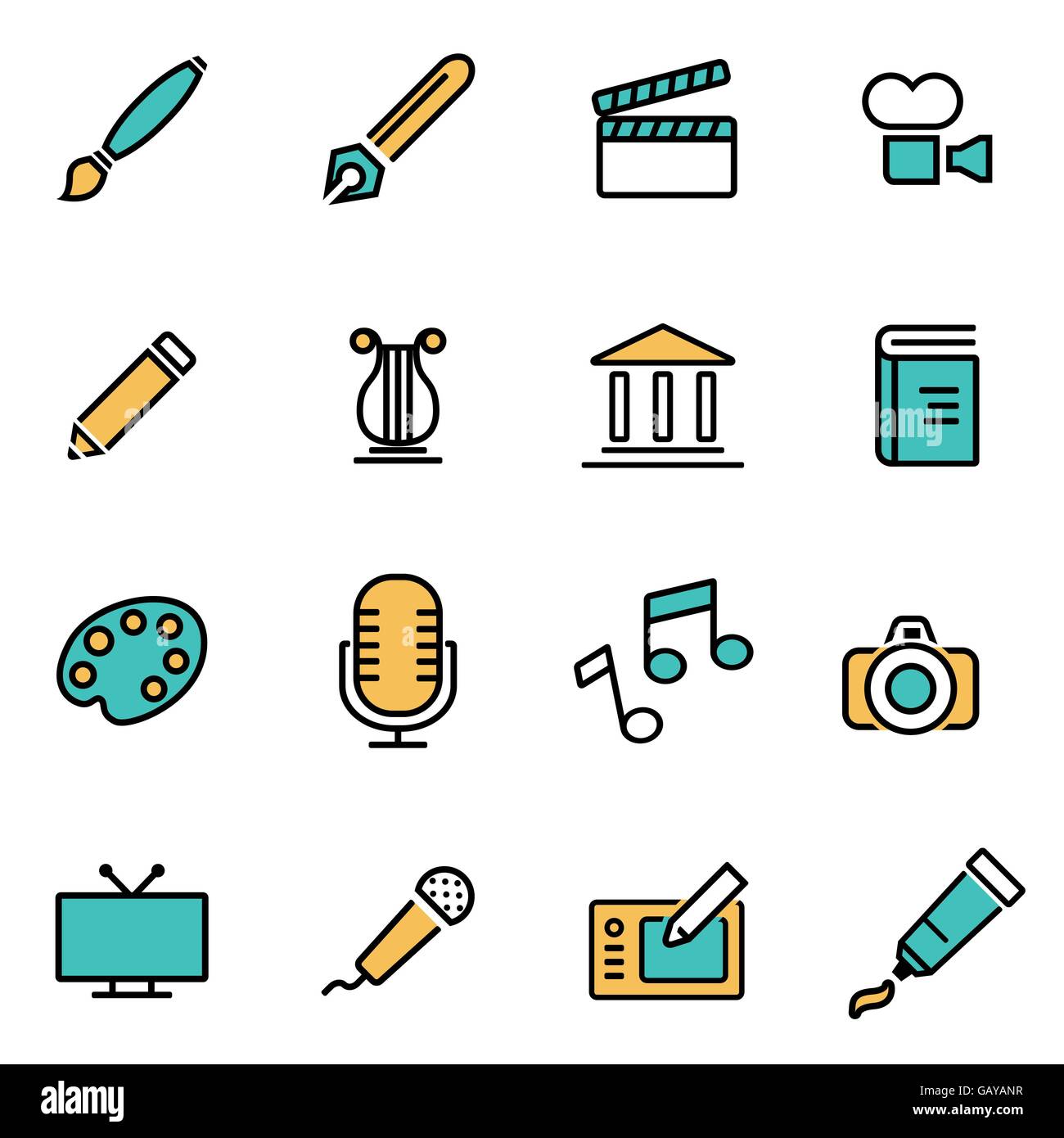 Trendy flat line icon pack for designers and developers. Vector line ...