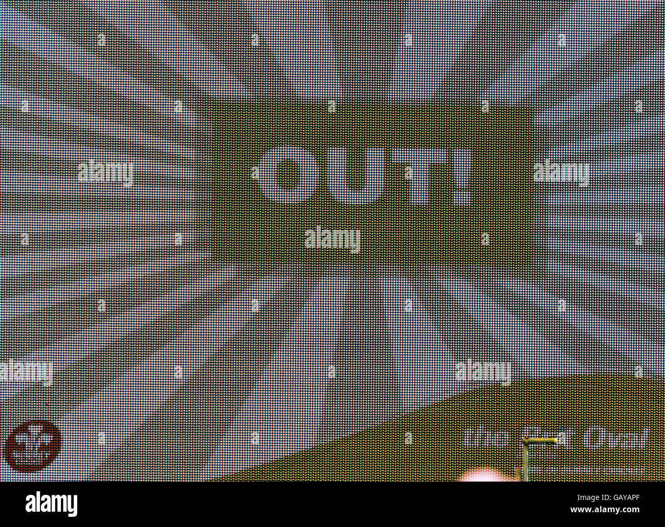 The Giant TV Screen at the Brit Oval shows the Out sign Stock Photo - Alamy