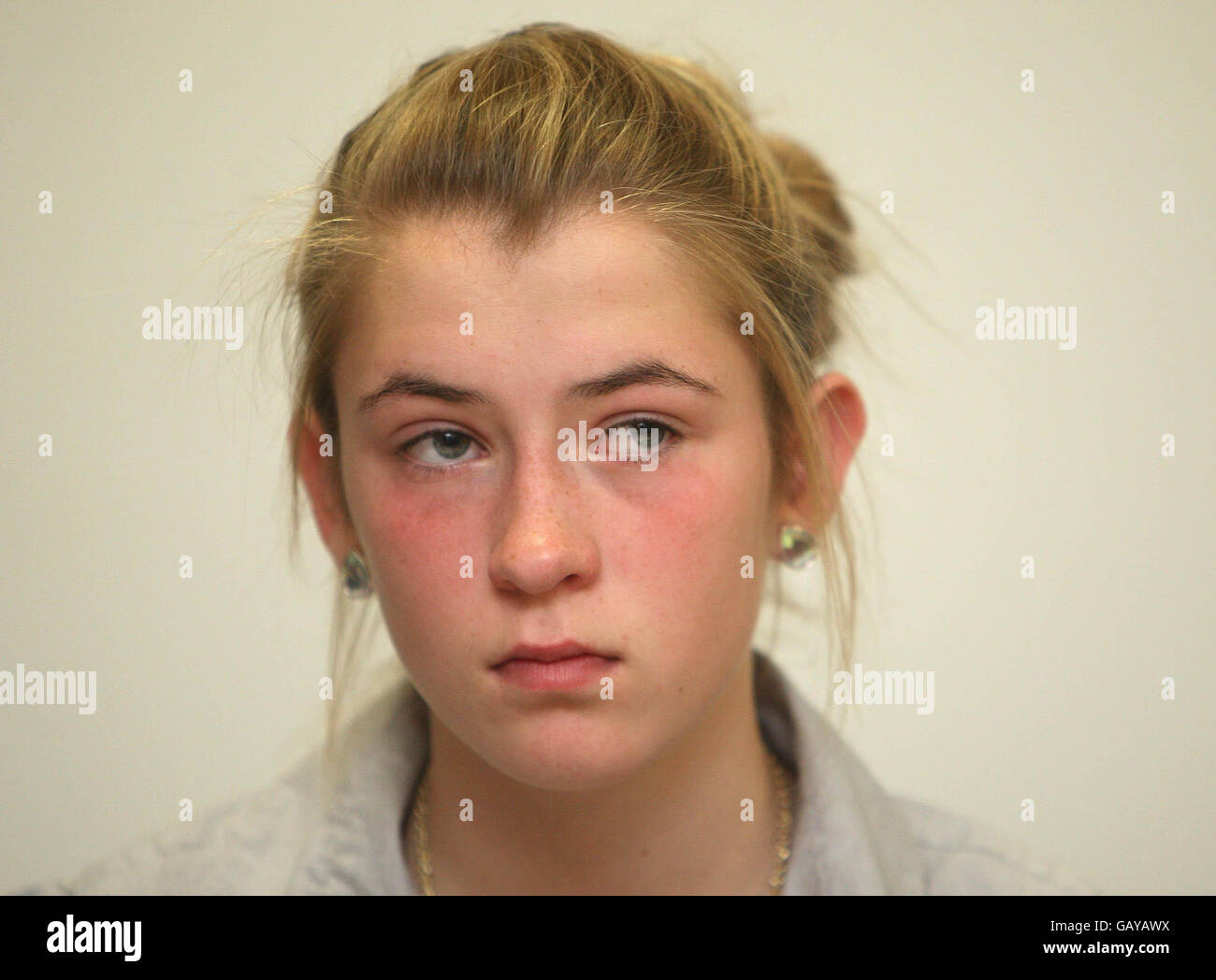 The sister of murdered Ben Kinsella, Georgia Kinsella, 14, at a press ...