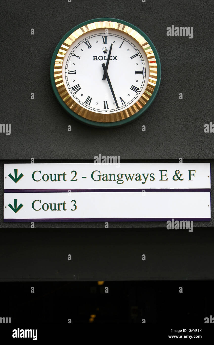 Rolex clock wimbledon tennis hi-res stock photography and images - Alamy