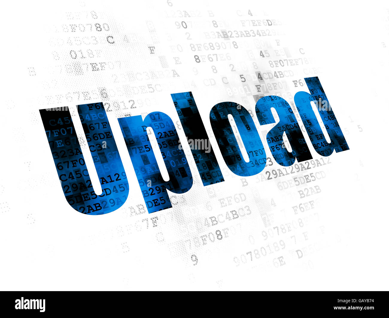 Web development concept: Upload on Digital background Stock Photo - Alamy
