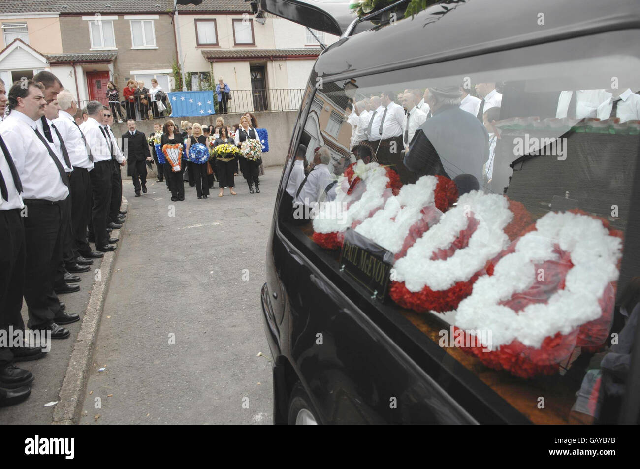Crip McWilliams funeral Stock Photo - Alamy