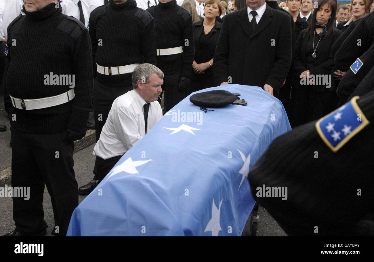 Republican Christopher (Crip) McWilliams funeral cortege arrives at St ...