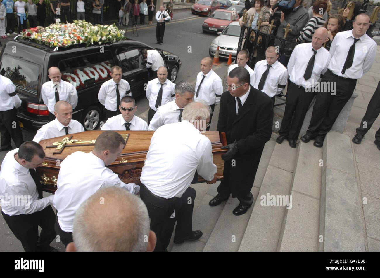 Republican Christopher (Crip) McWilliams funeral cortege arrives at St ...