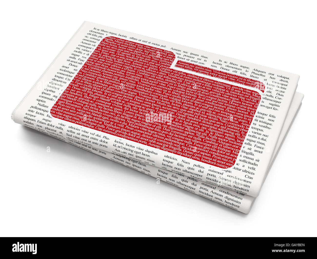 Finance concept: Folder on Newspaper background Stock Photo - Alamy