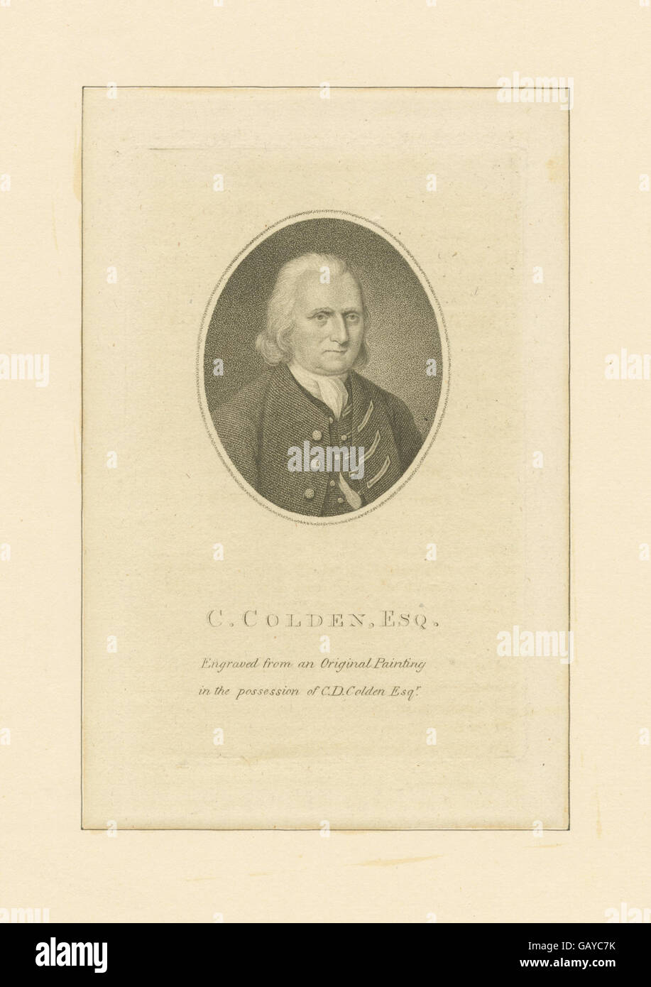 A reference to C. Colden, Esq., possibly a historical or legal figure ...