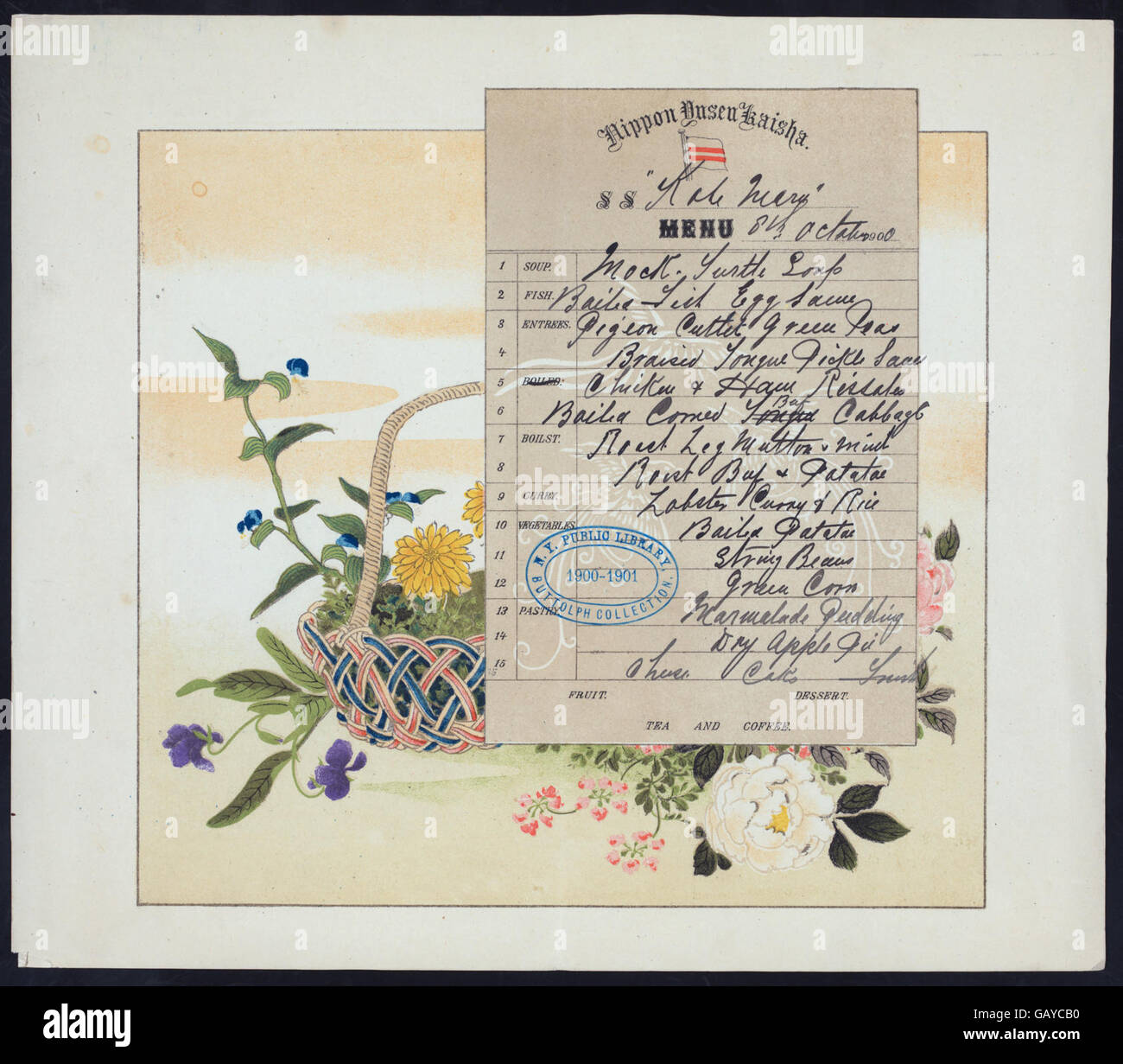 A dinner held aboard the S.S. Kobe Maru, operated by Nippon Yusen ...