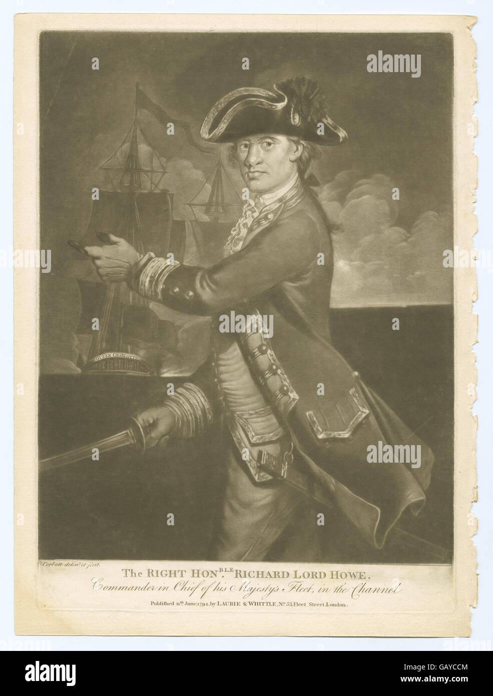 Richard Lord Howe was the Commander in Chief of the British Fleet in ...