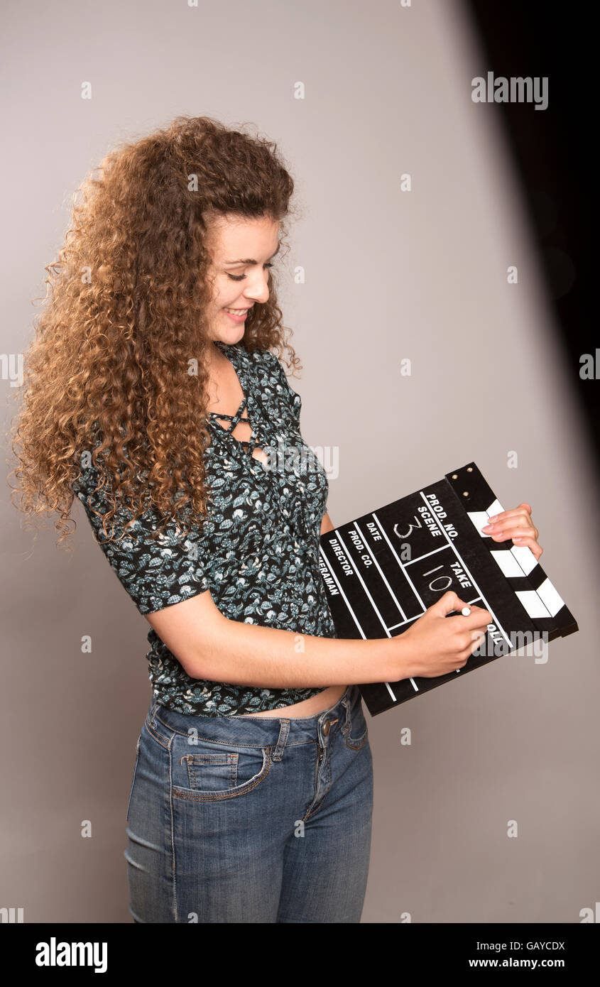Clapper board on film set hi-res stock photography and images - Alamy