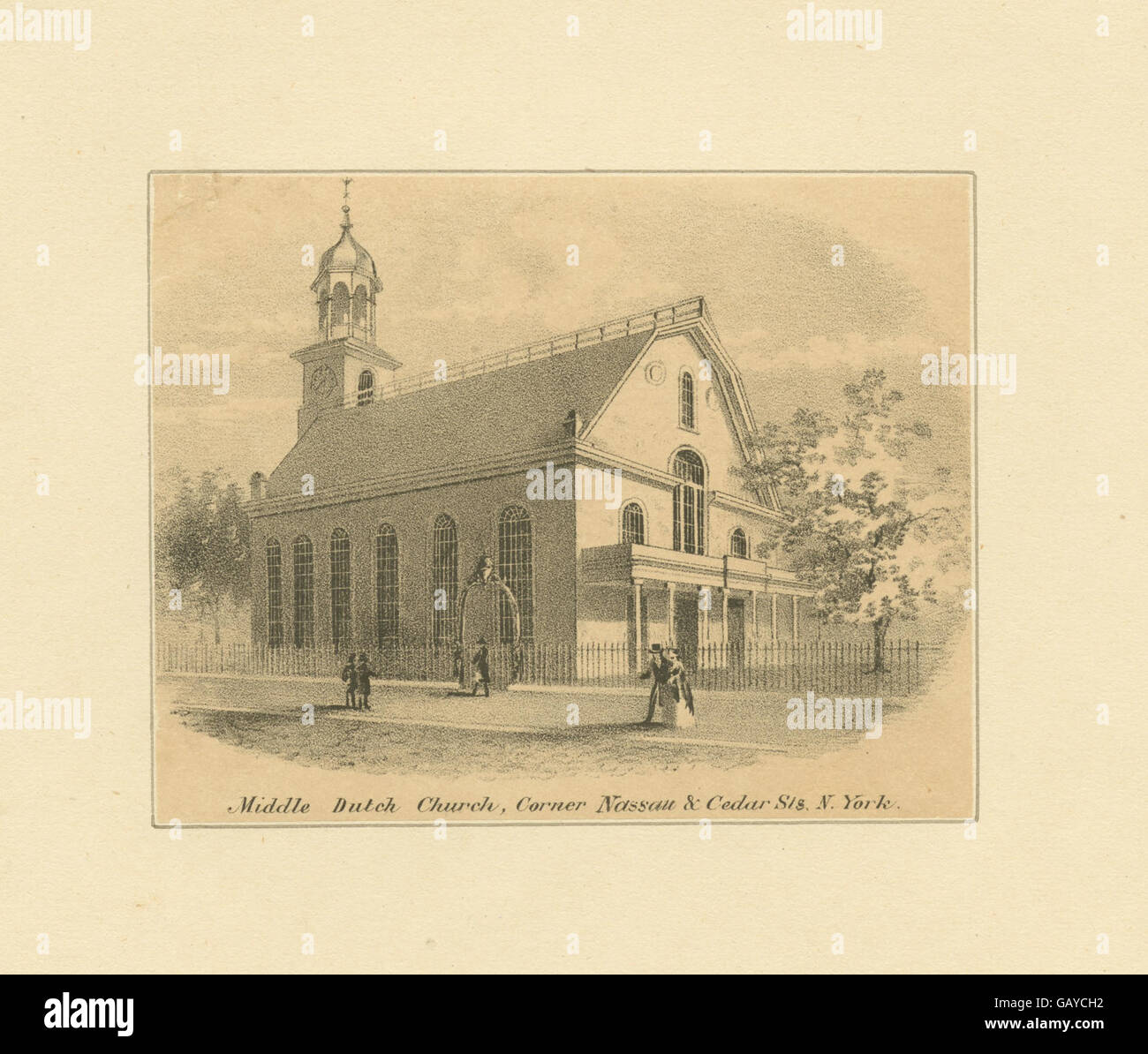 The Middle Dutch Church, located at the corner of Nassau and Cedar ...