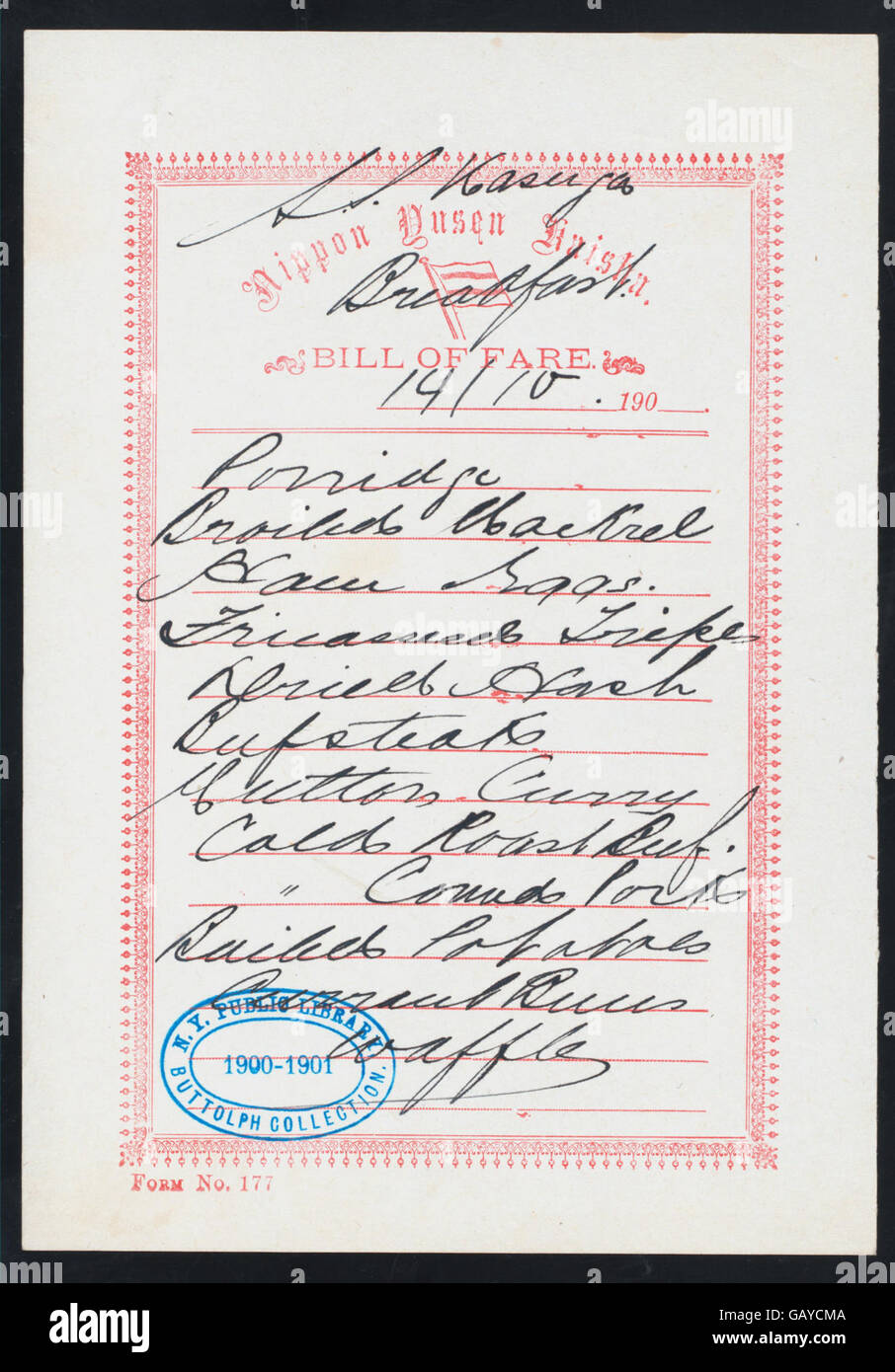 A breakfast event held aboard the SS Kasuga, a Nippon Yusen Kaisha ship ...