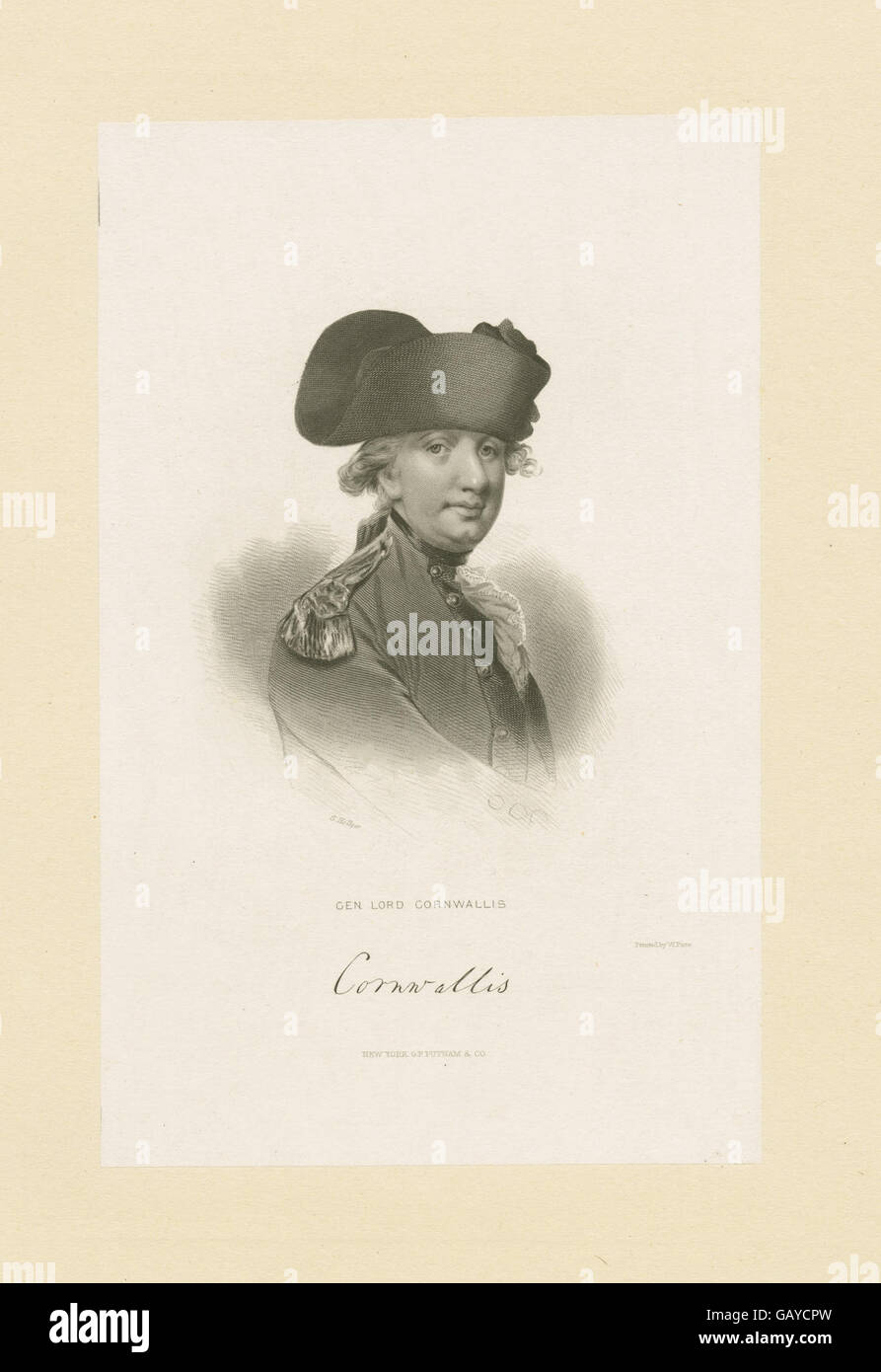 General Lord Cornwallis, a British Army officer known for his role ...