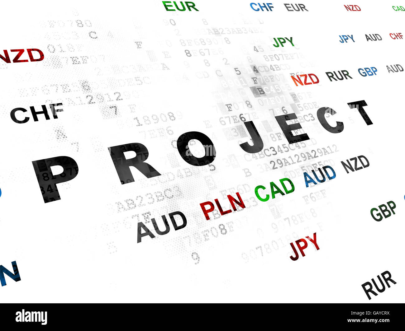 Finance concept: Project on Digital background Stock Photo - Alamy