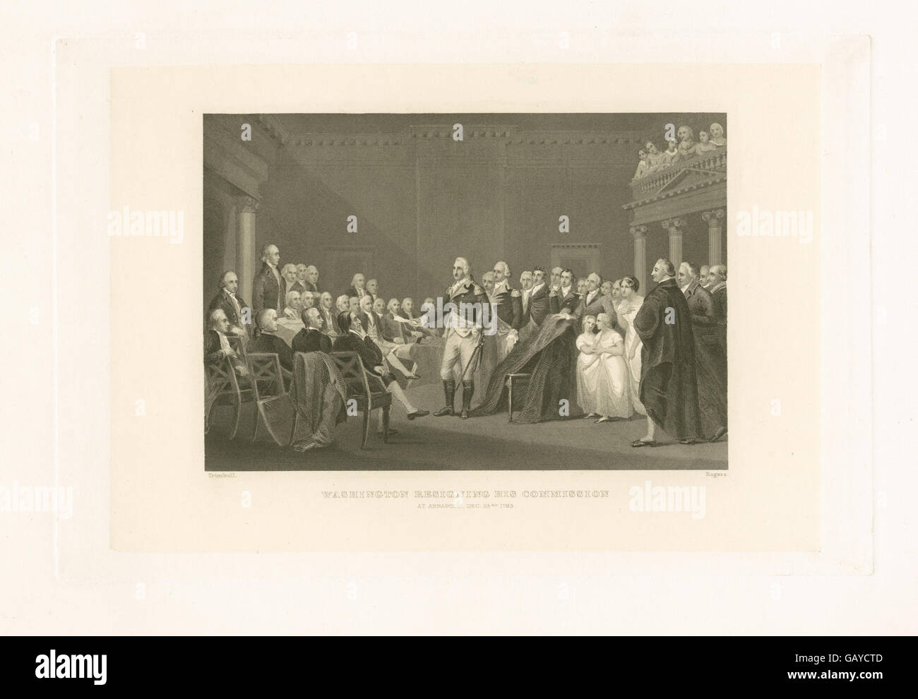 This historic event marks George Washington's voluntary resignation of ...