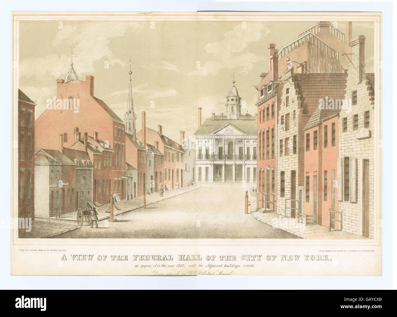 This image depicts the Federal Hall in New York as it appeared in 1797 ...