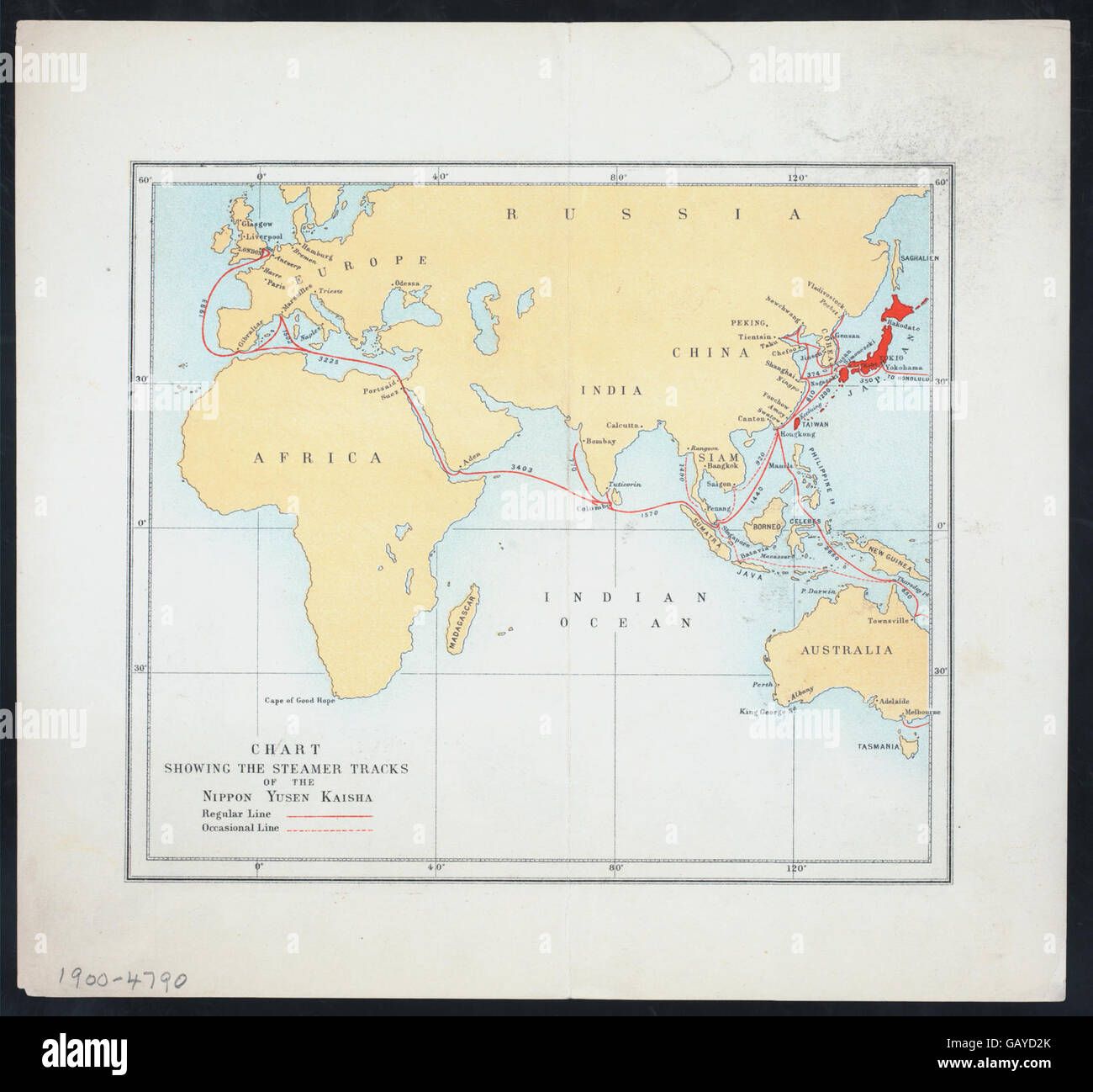 Menu from a dinner hosted by Nippon Yusen Kaisha aboard the SS Kasuga ...