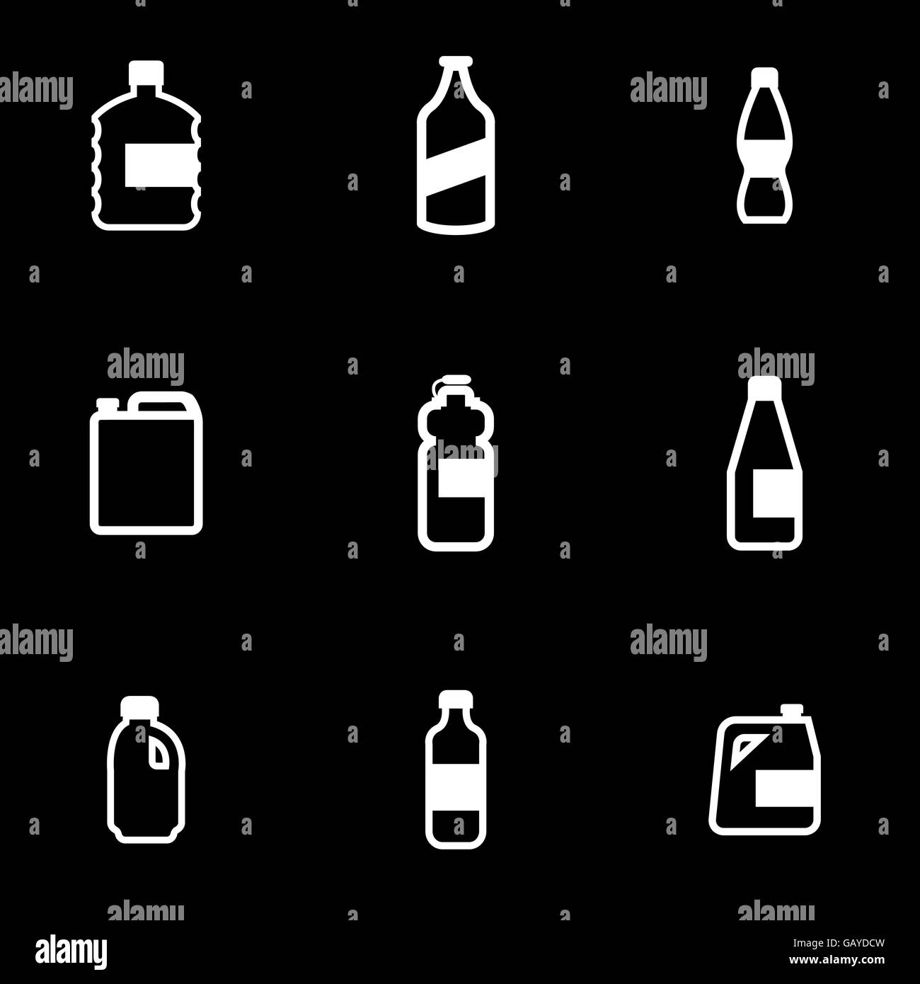 Vector white bottles icon set Stock Vector Image & Art - Alamy