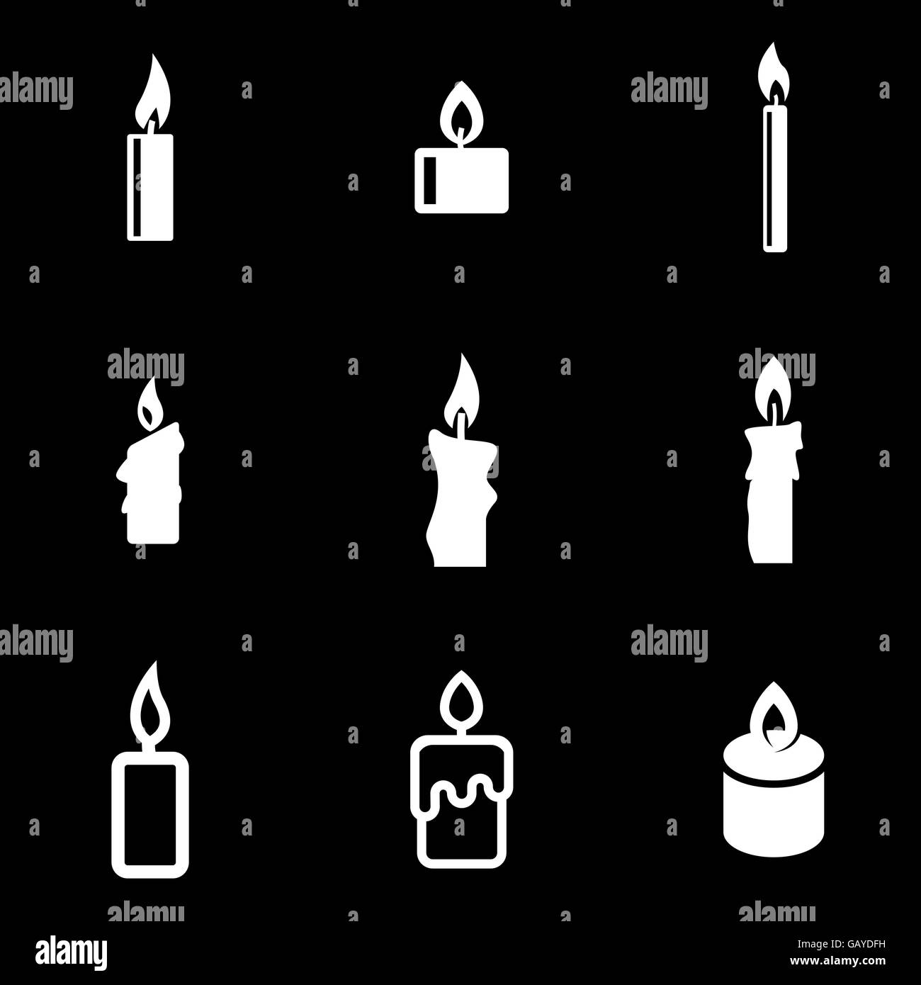 Vector white candles icon set Stock Vector Image & Art - Alamy