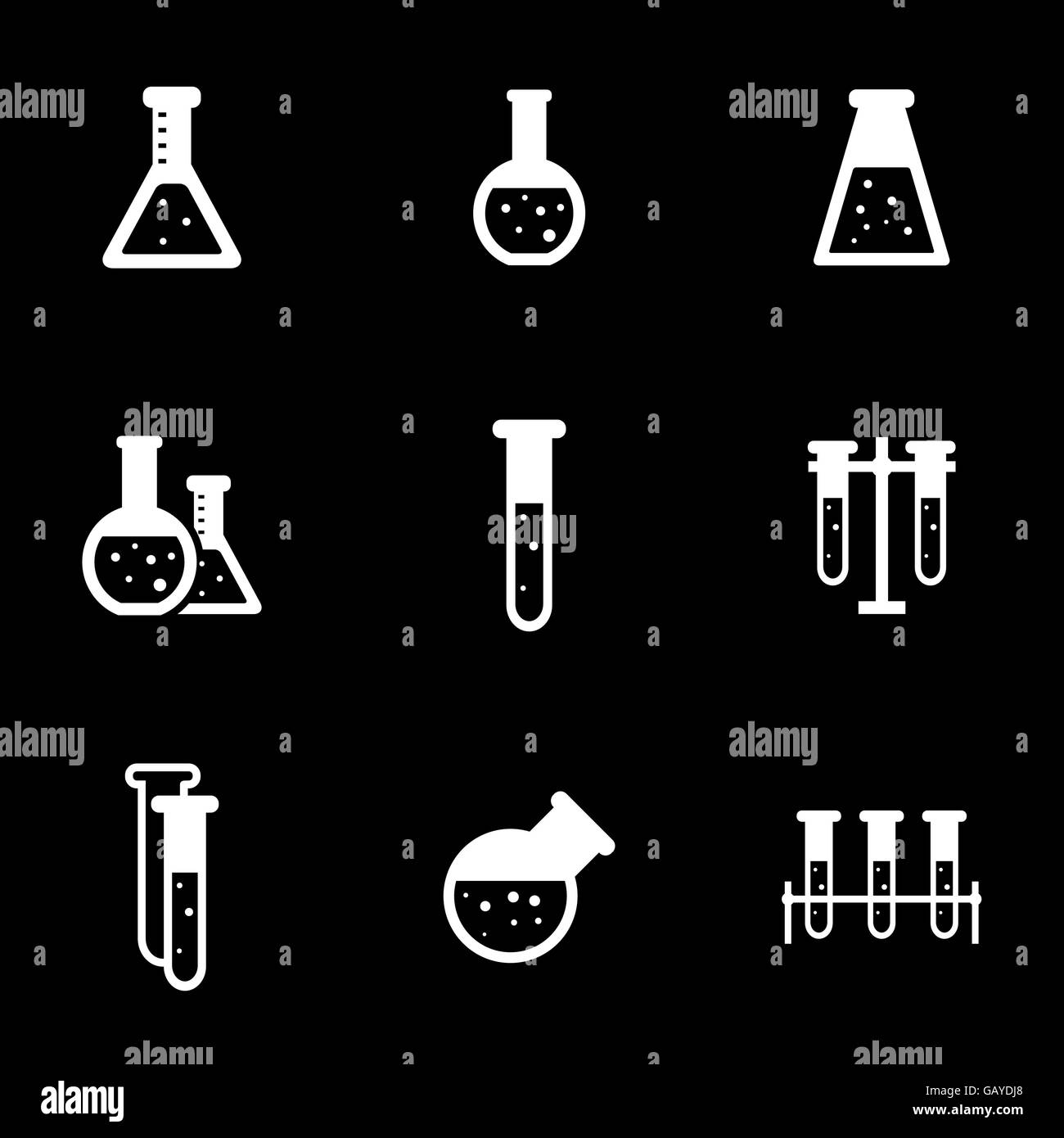Vector white chemistry icon set Stock Vector Image & Art - Alamy